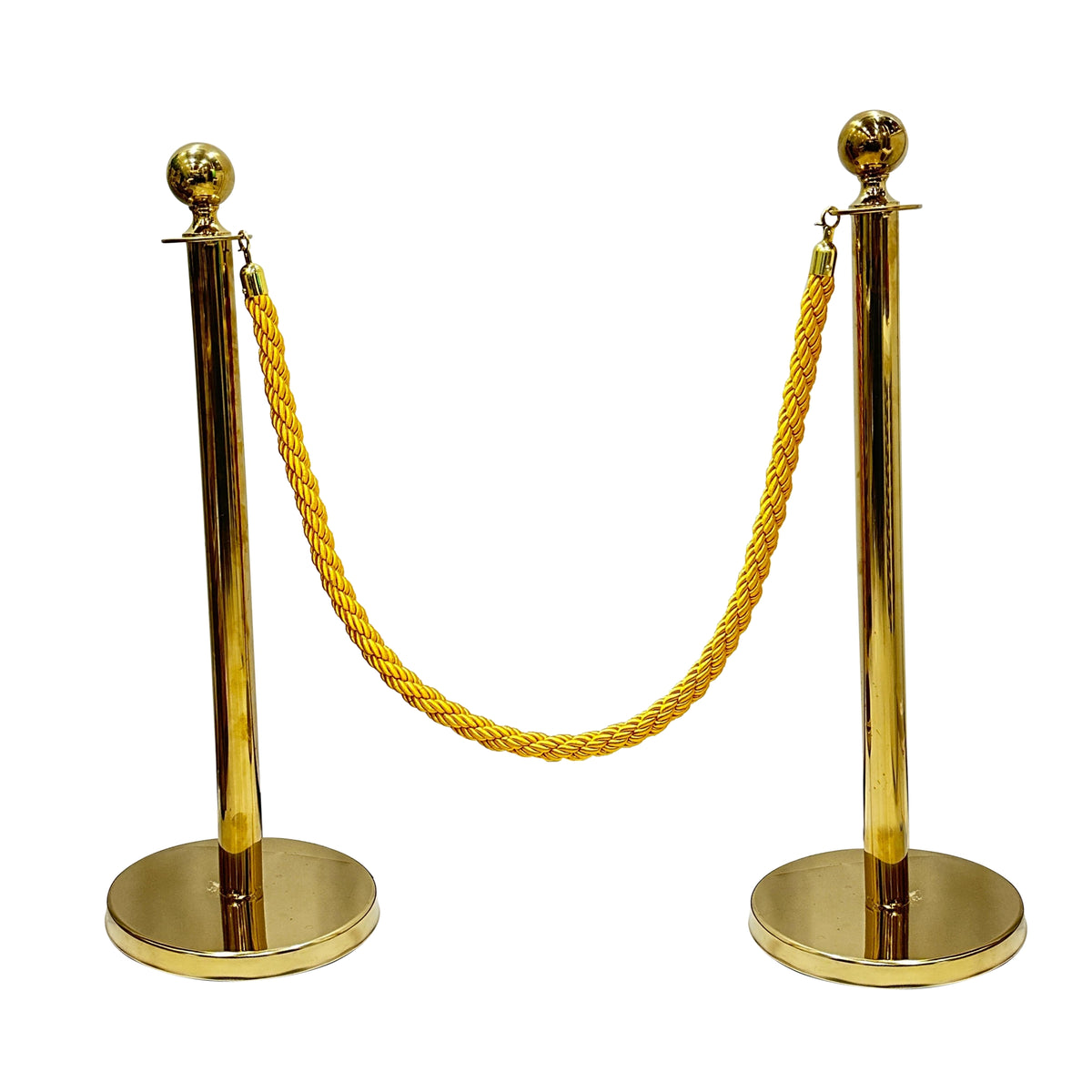 Queue Manager Set Of 2 Poles and 1 Rope, (Gold) | Best For Commercial ...