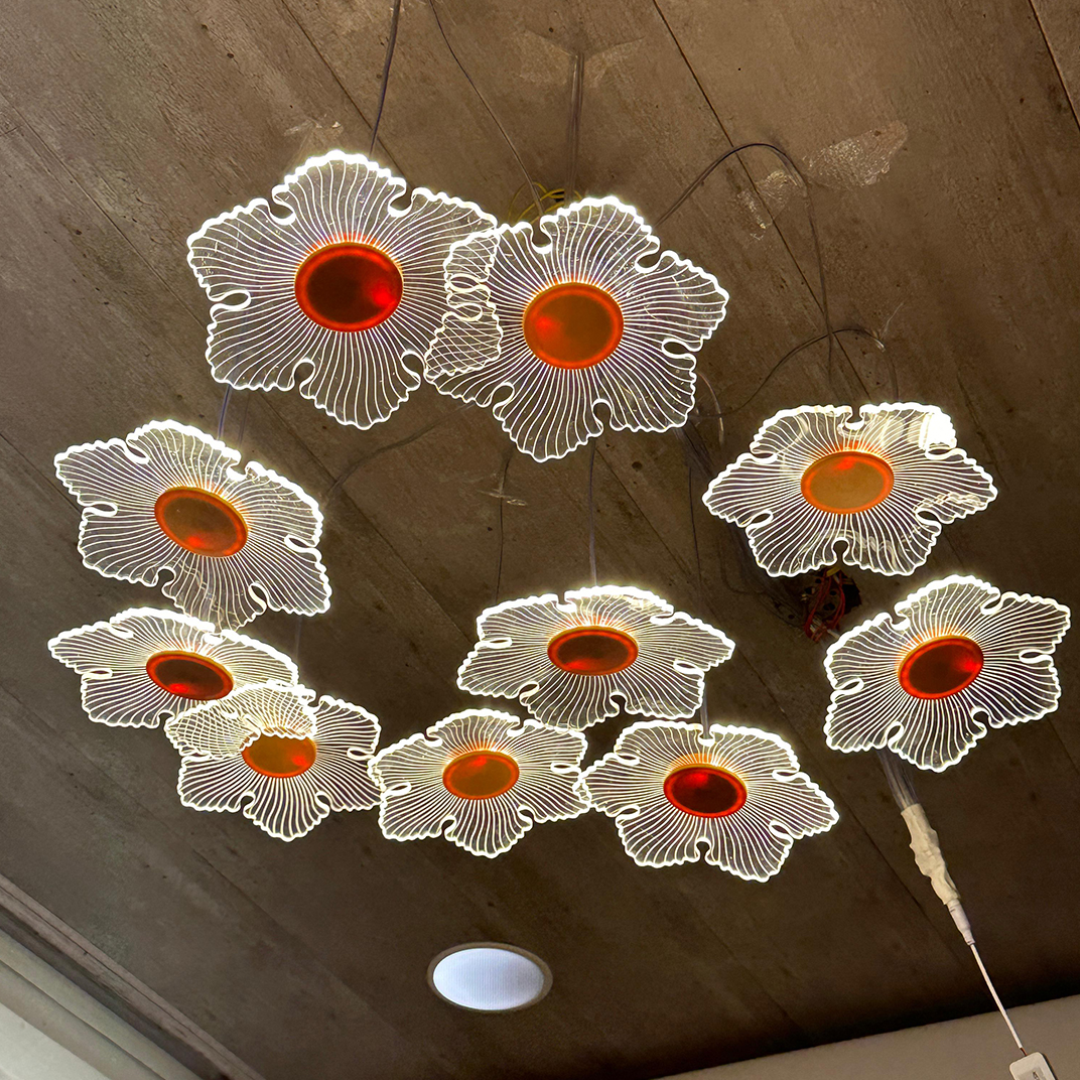Acrylic LED Flower Hanging For Wedding, Event and Home Decor | Set Of ...