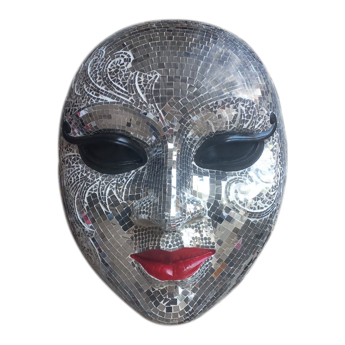 Handmade Fiberglass Mirror Mosaic Masks For Decor and Event — Bharat ...