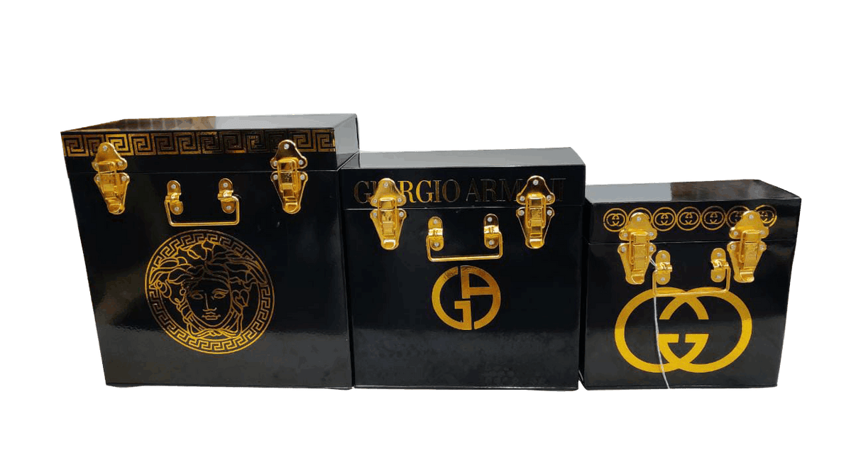 Antique Gold Box/Container-Set Of 3 Pcs | Suitable For Houses and Othe ...