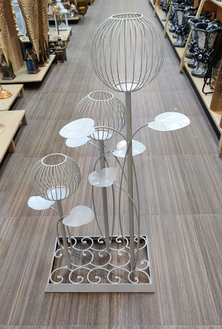 White Metal Flowers Tree For Decor — Bharat Wholesales