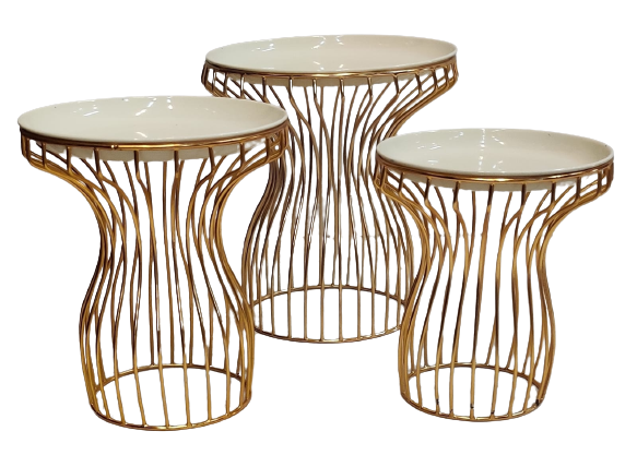 Gold Plate Props For Decor | Set Of 3 Pcs — Bharat Wholesales