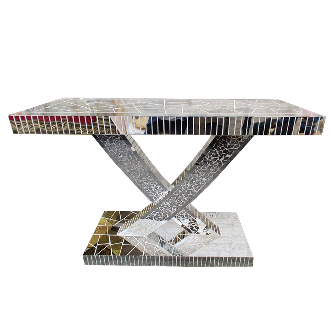 Handmade Fiberglass Mirror Mosaic Console Table — Bharat Wholesales